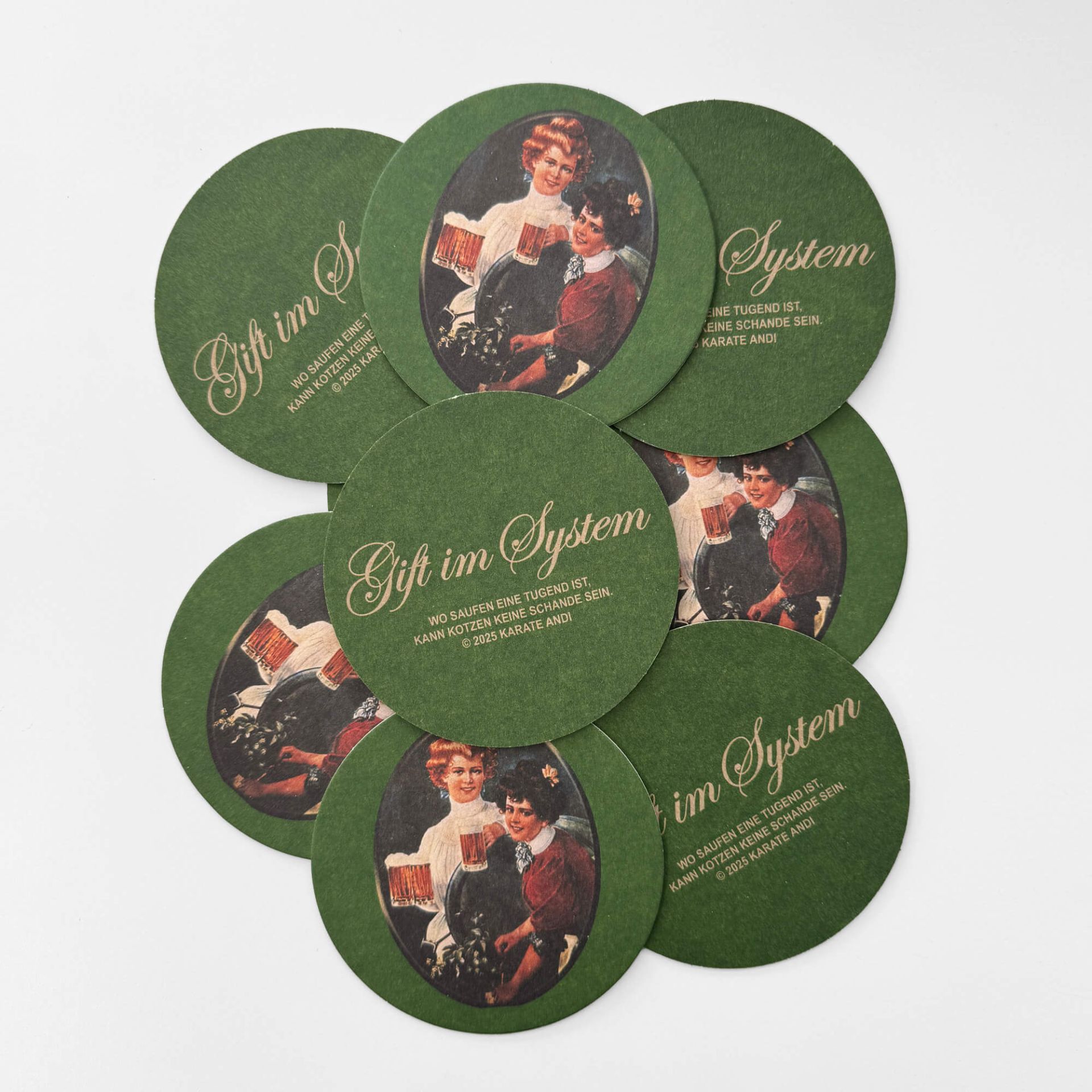 Karate Andi "Gift im System" Bierdeckel